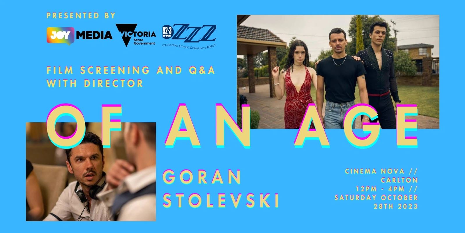 3ZZZ Film Night: Screening ‘Of An Age’ featuring Q&A with Goran ...